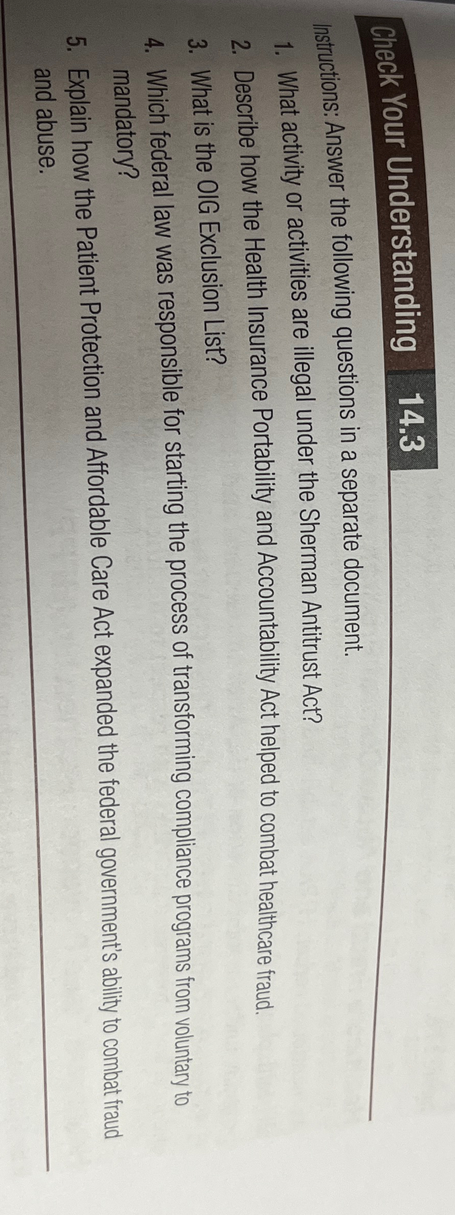 Solved Check Your Understanding14.3Instructions: Answer the | Chegg.com