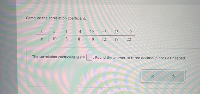 Solved Compute The Correlation Coefficient The Correlation 3198