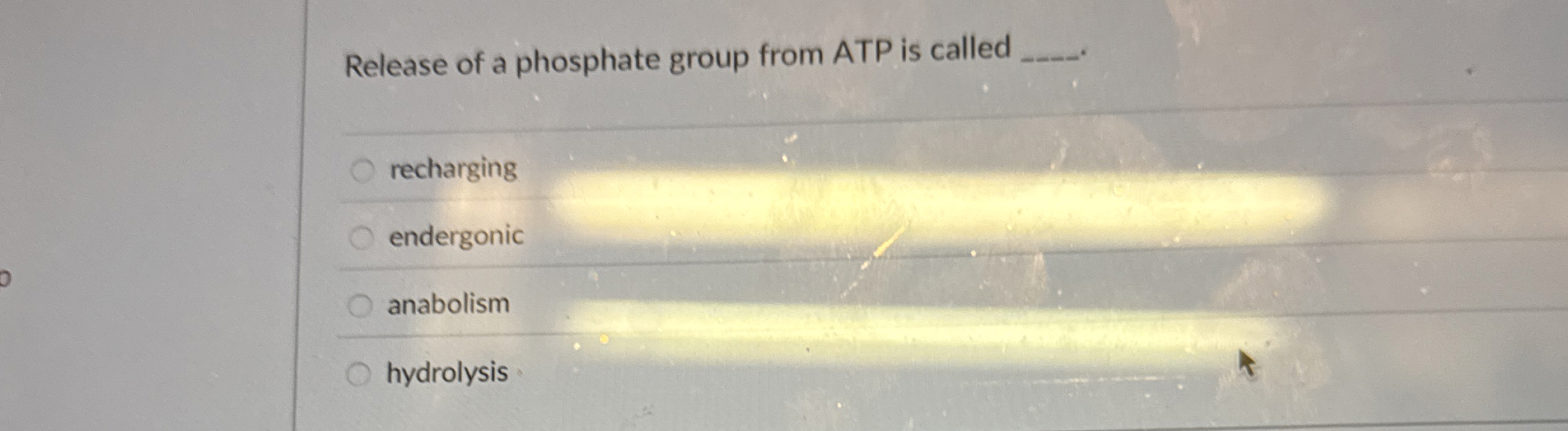 Solved Release of a phosphate group from ATP is | Chegg.com
