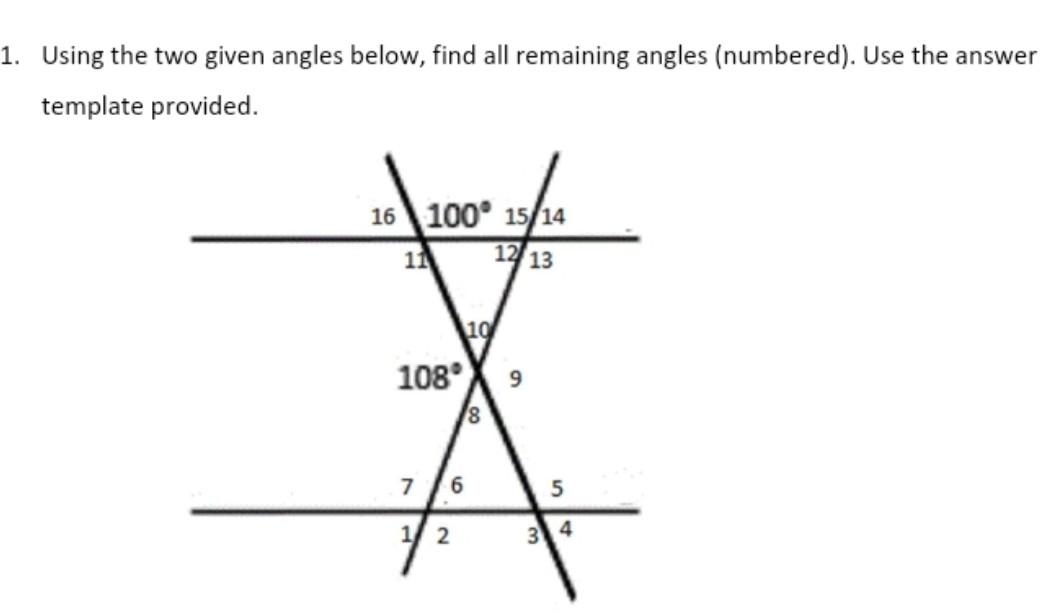 Solved Using the two given angles below, find all remaining | Chegg.com