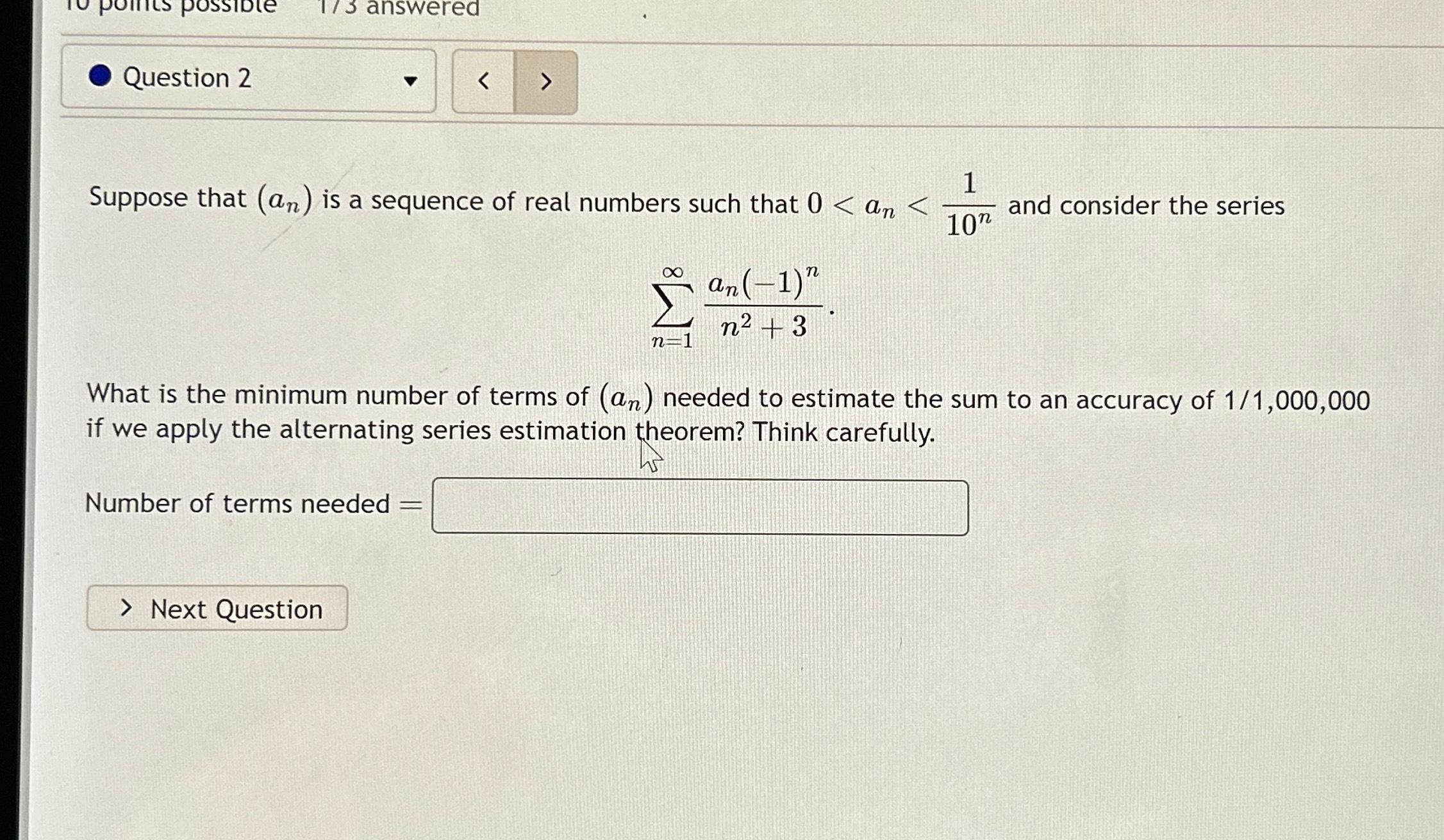 Solved Question 2Suppose that (an) ﻿is a sequence of real | Chegg.com