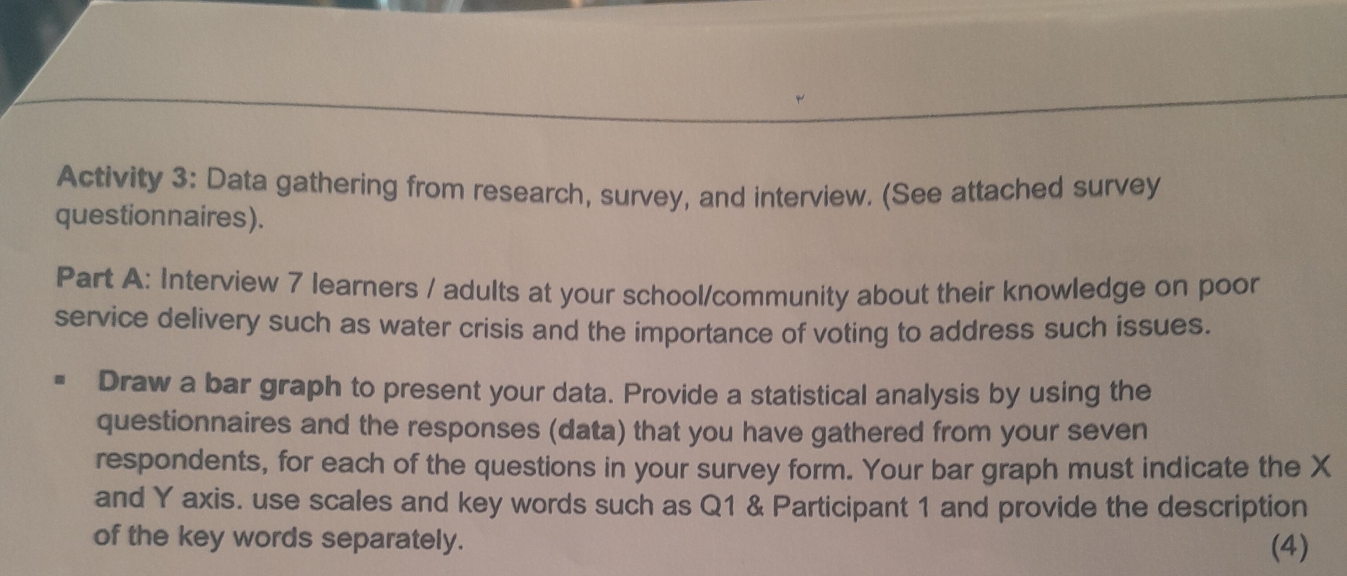 Solved Activity 3: Data gathering from research, survey, and | Chegg.com