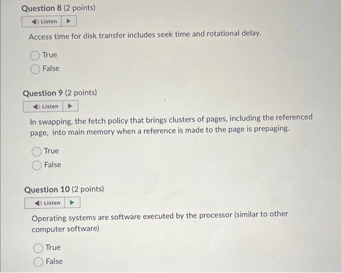 Solved Which of the following is true about threads? Threads | Chegg.com
