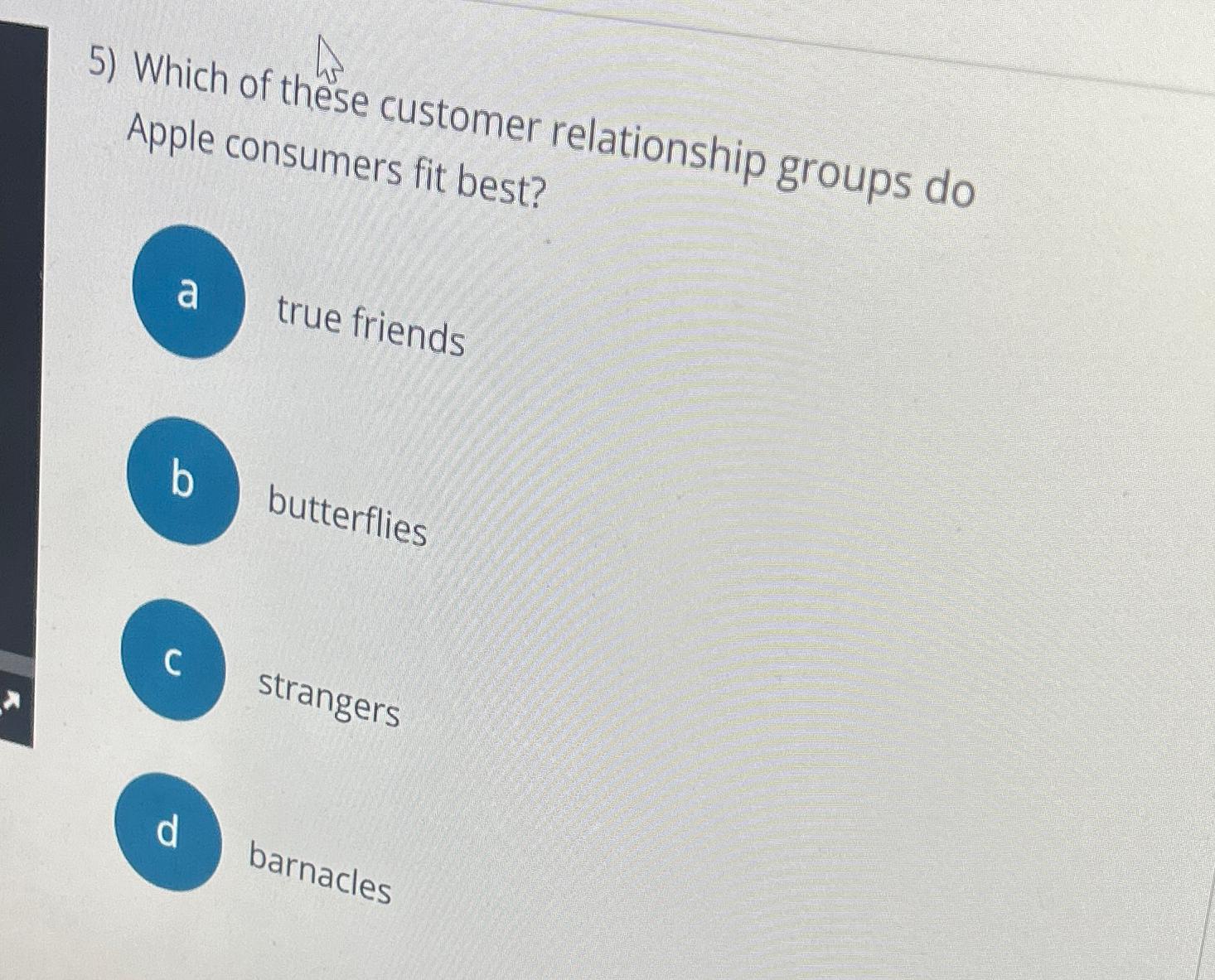 Solved Which of these customer relationship groups do Apple | Chegg.com
