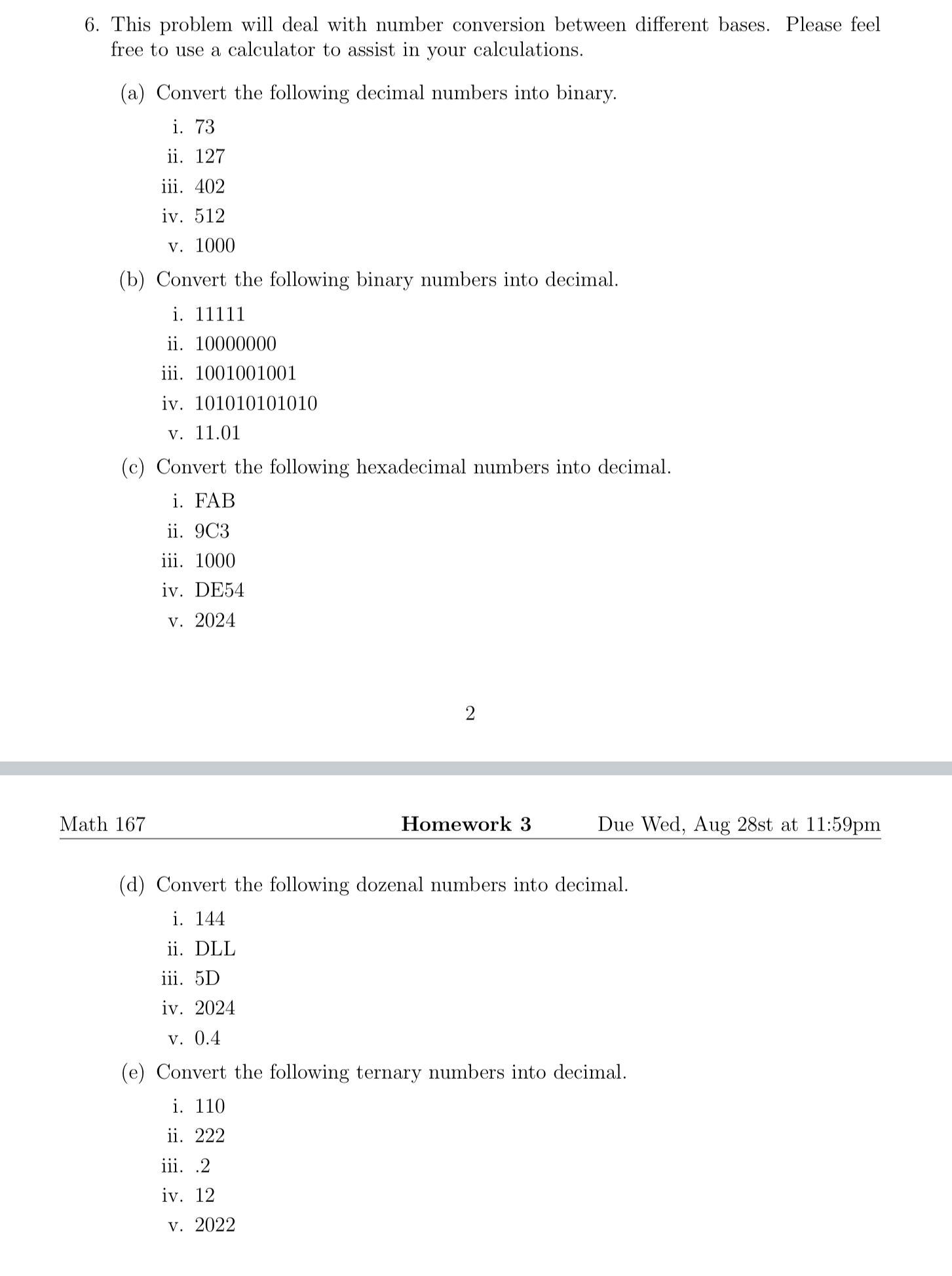 Solved This problem will deal with number conversion between | Chegg.com