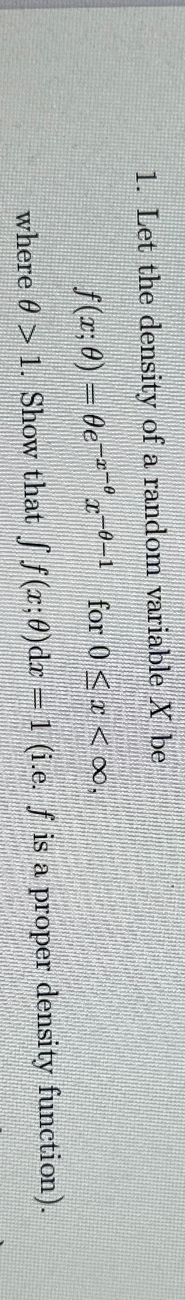 Solved Let the density of a random variable x | Chegg.com