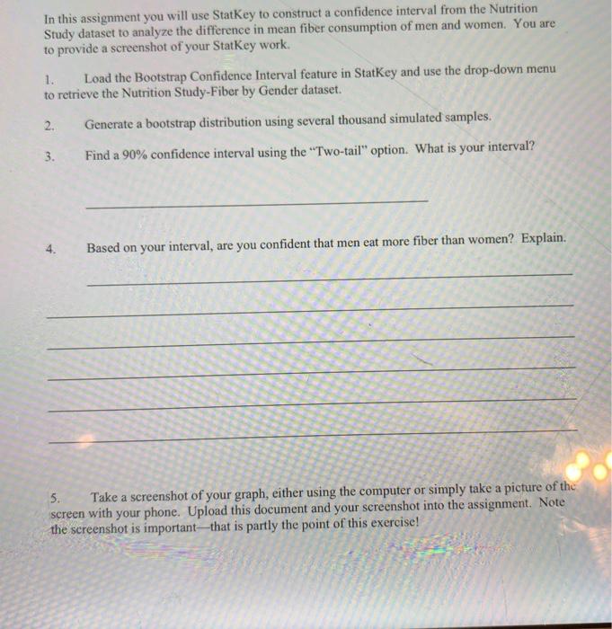 Solved In this assignment you will use StatKey to construct | Chegg.com