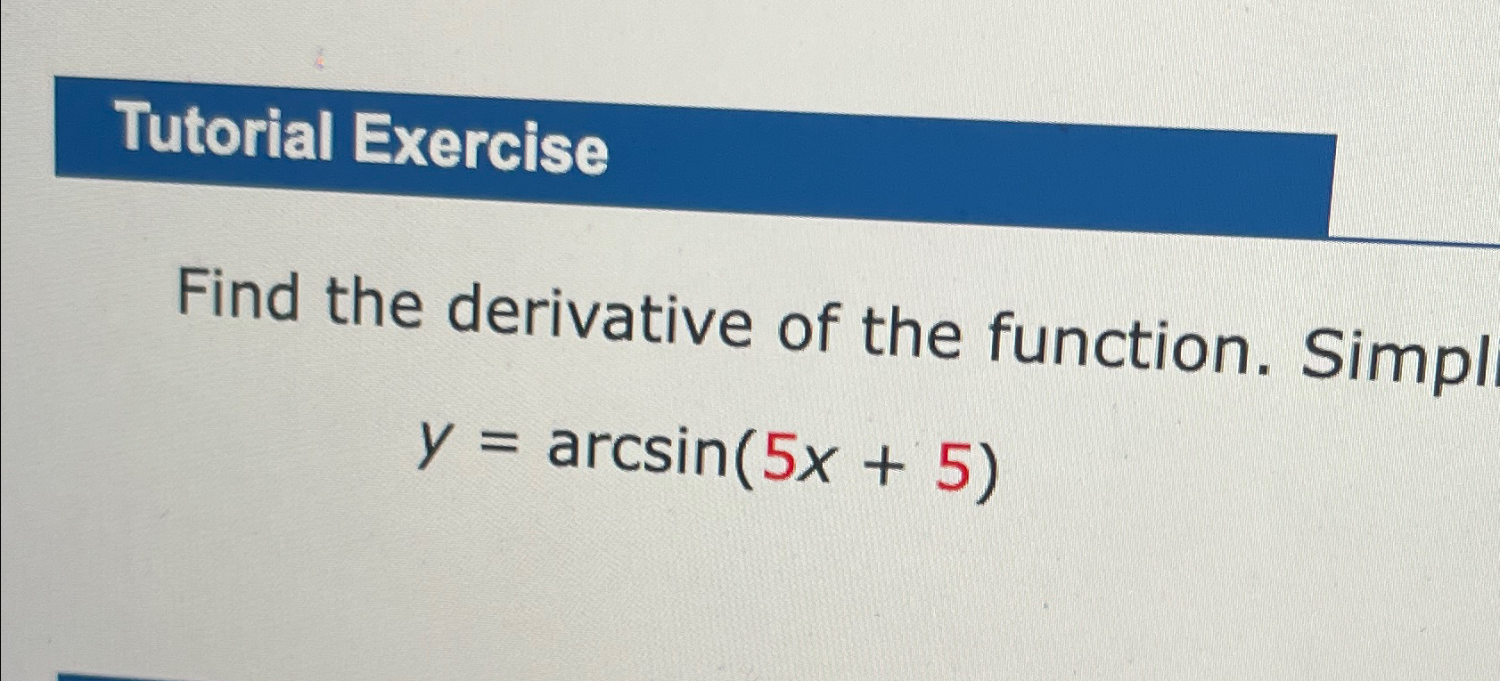 Solved Tutorial Exercisefind The Derivative Of The Function 4571