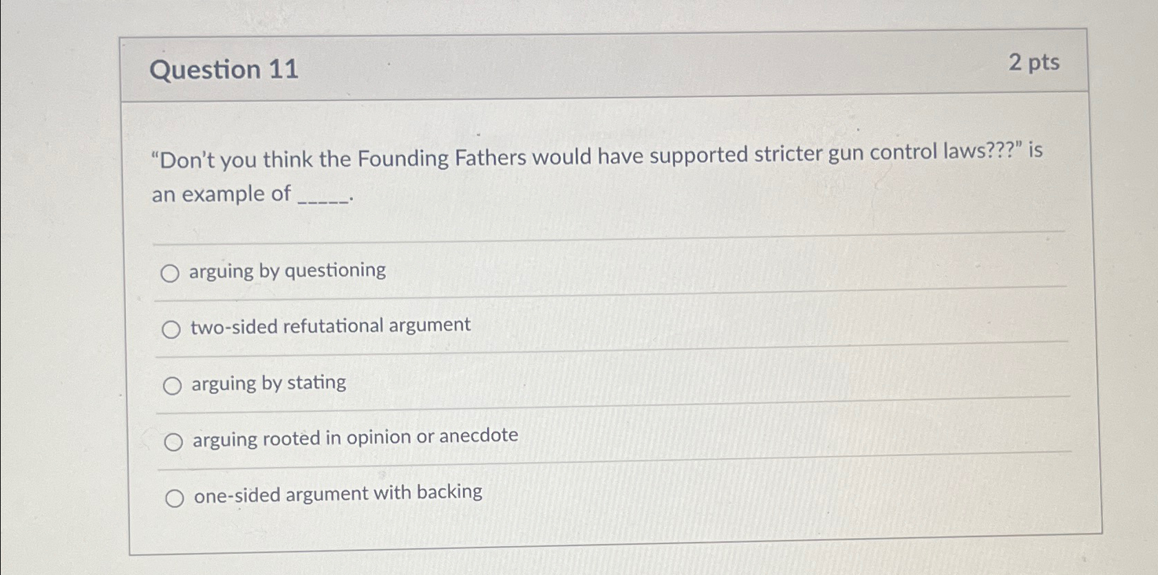 Solved Question 112pts"Don't you think the Founding Fathers | Chegg.com