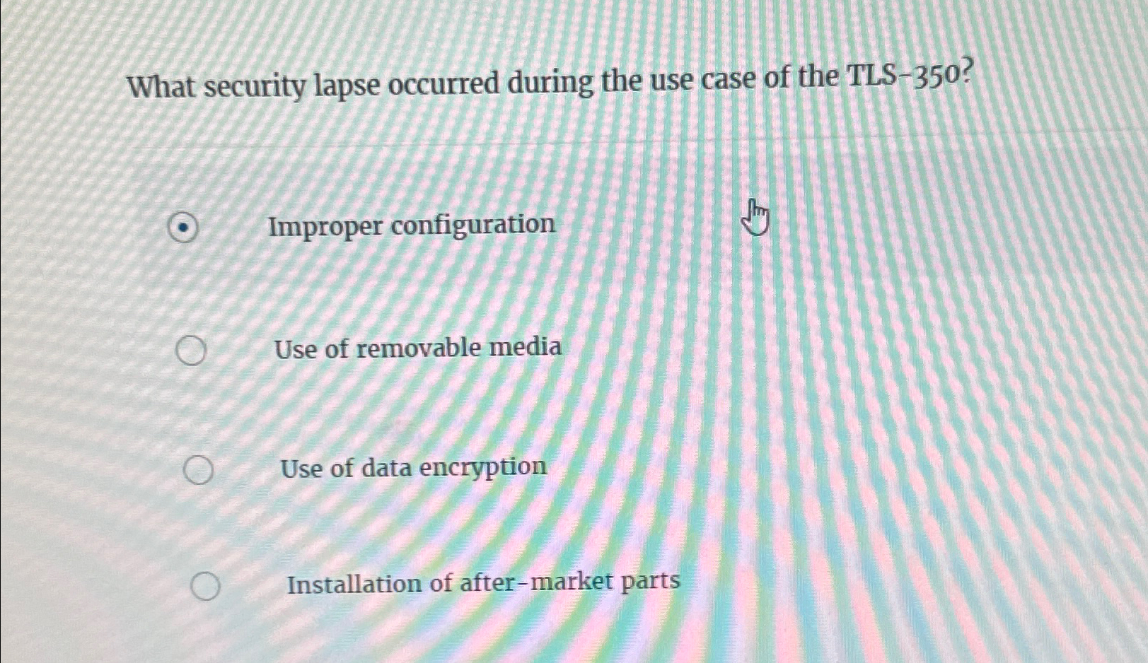Solved What security lapse occurred during the use case of | Chegg.com