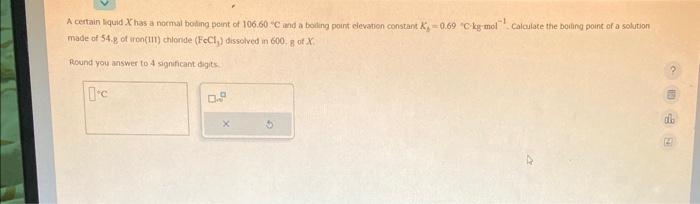 Solved made of 54.8 of iron(III) chlonde ( FCCl3 ) dissolved | Chegg.com