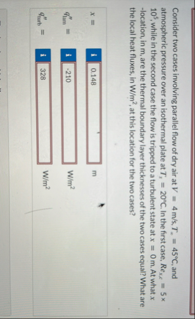 Solved Consider two cases involving parallel flow of dry air | Chegg.com