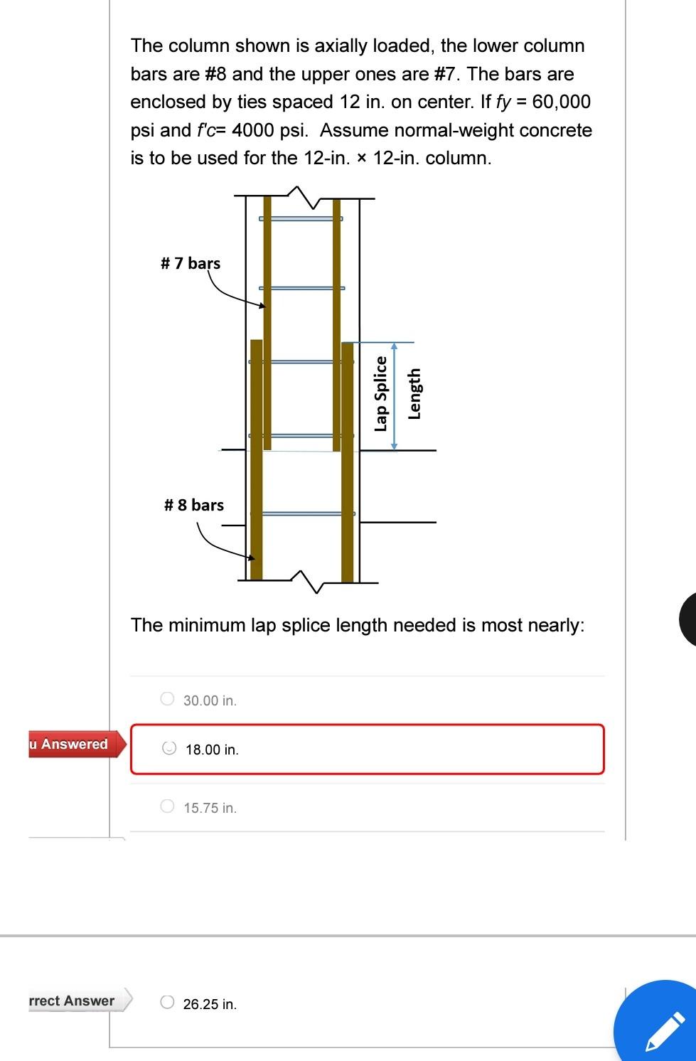 Solved The column shown is axially loaded, the lower column | Chegg.com