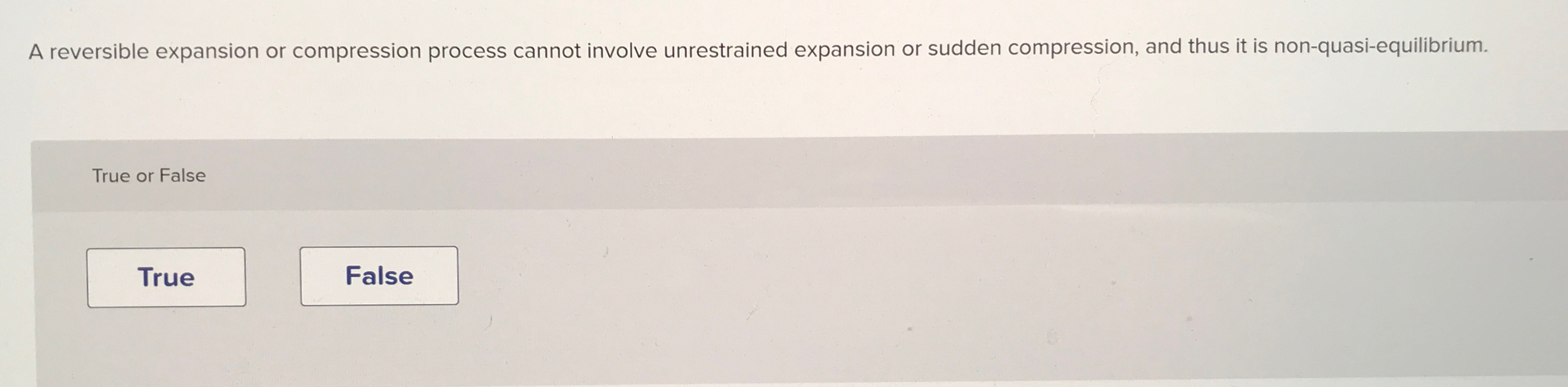 Solved A reversible expansion or compression process cannot | Chegg.com