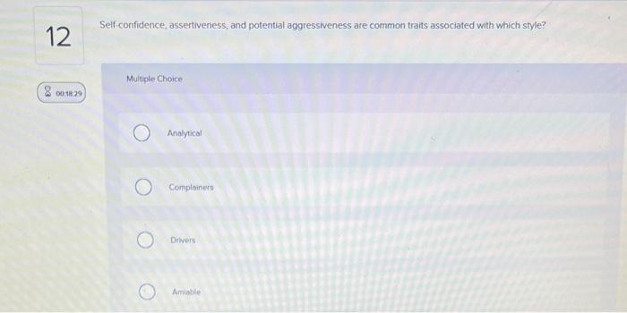 Solved Self-confidence, assertiveness, and potential | Chegg.com