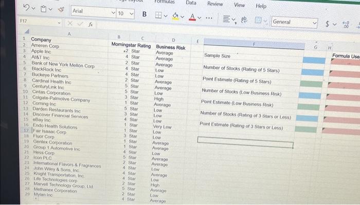 Solved Morningstar publishes information on 1208 company | Chegg.com