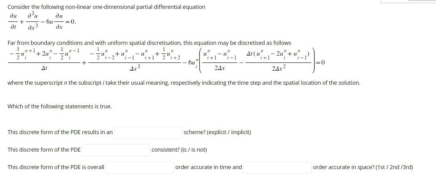 Solved Consider the following non-linear one-dimensional | Chegg.com