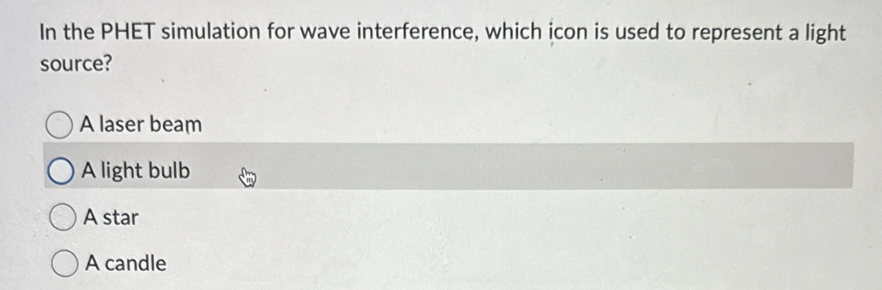 Solved In the PHET simulation for wave interference, which | Chegg.com