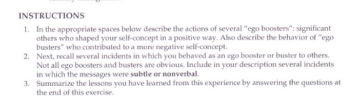 INSTRUCTIONS 1. In the appropriate spaces below | Chegg.com