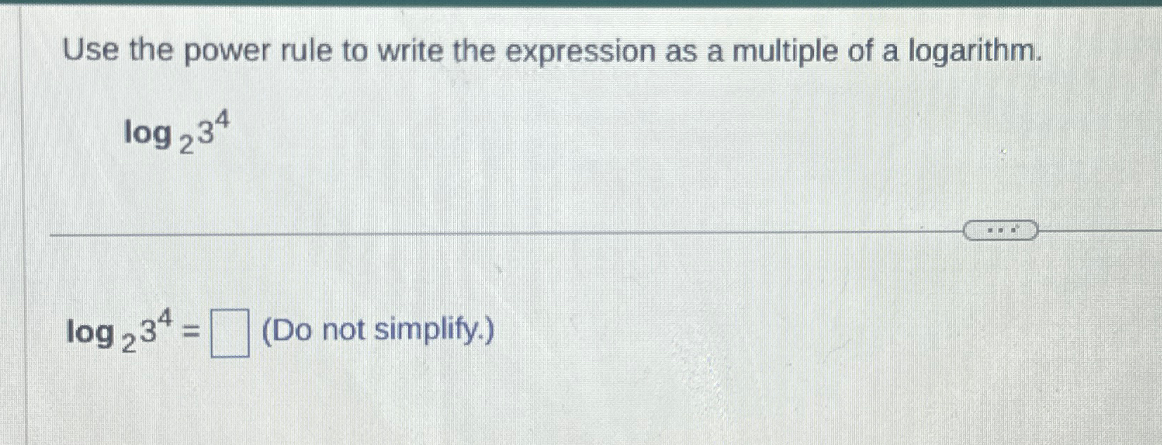 Solved Use the power rule to write the expression as a | Chegg.com