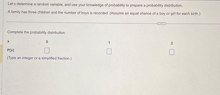 Solved Let \\( x \\) determine a random variable, and use | Chegg.com