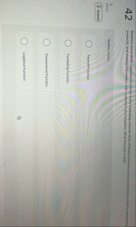 Solved 42Retailers serve three important functions in the | Chegg.com