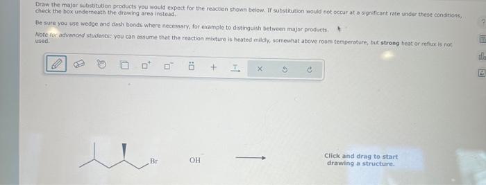 Solved Draw the major substitution products you would expect | Chegg.com