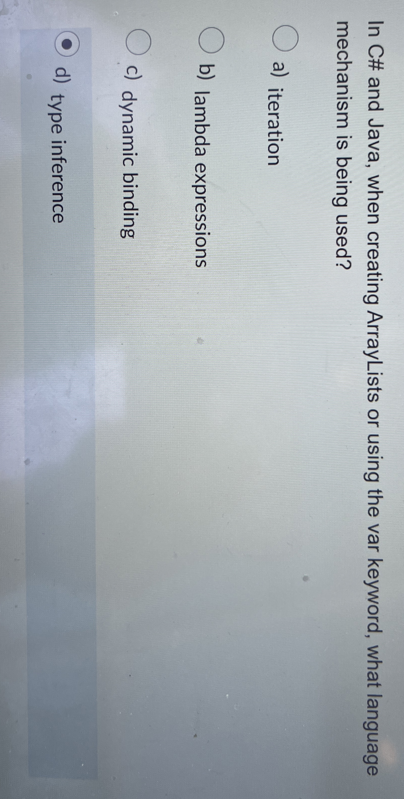 Solved In C# and Java, when creating ArrayLists or using the | Chegg.com