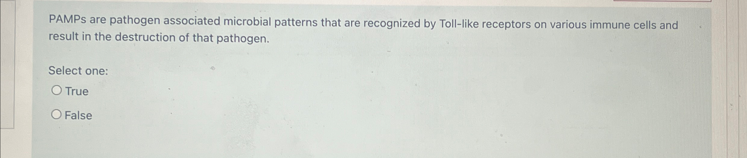 Solved PAMPs are pathogen associated microbial patterns that | Chegg.com