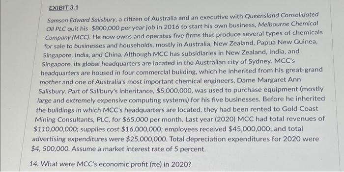 Solved EXIBIT 3.1 Samson Edward Salisbury, a citizen of | Chegg.com