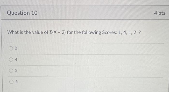 Solved Question 10 4 pts What is the value of E(X - 2) for | Chegg.com