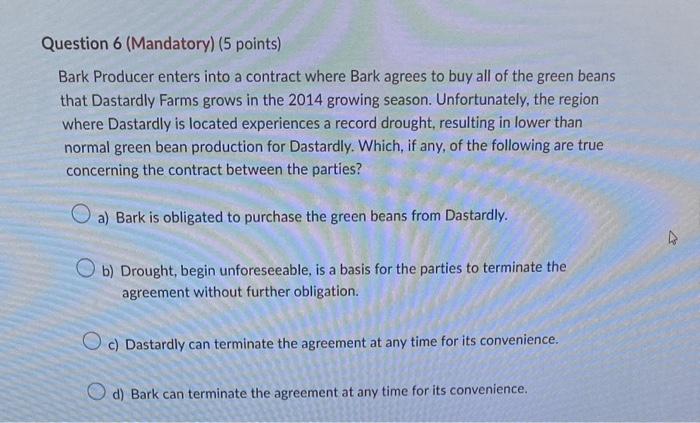 Bark Producer enters into a contract where Bark | Chegg.com