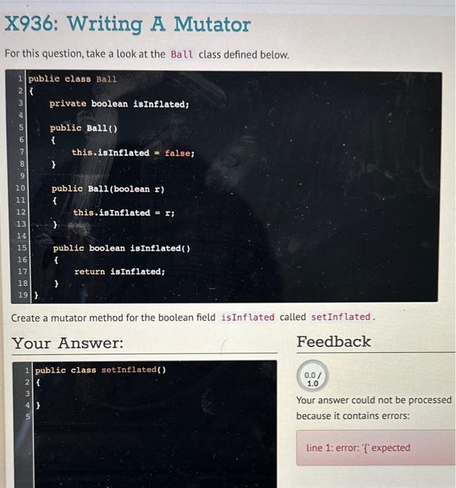 Solved For this question, take a look at the Ball class | Chegg.com