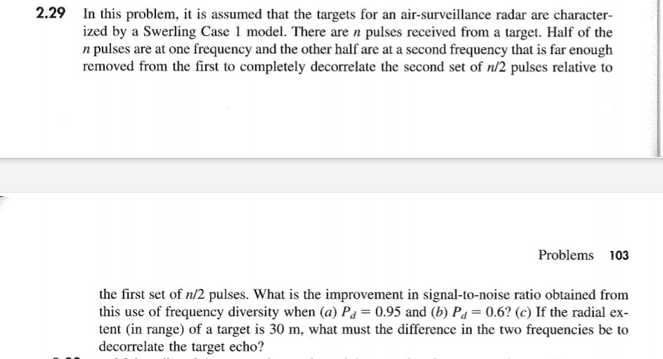 2.29 In this problem, it is assumed that the targets | Chegg.com