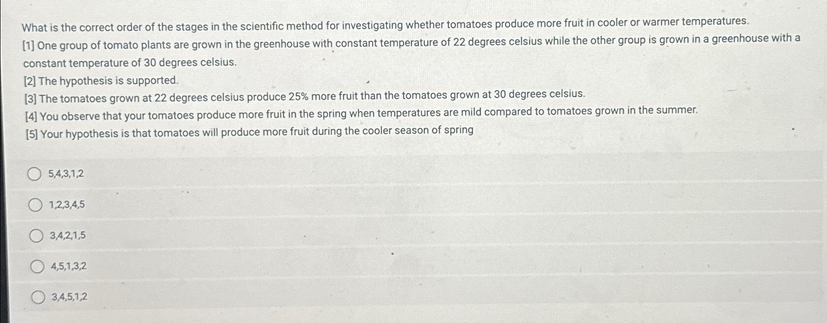 Solved What is the correct order of the stages in the | Chegg.com