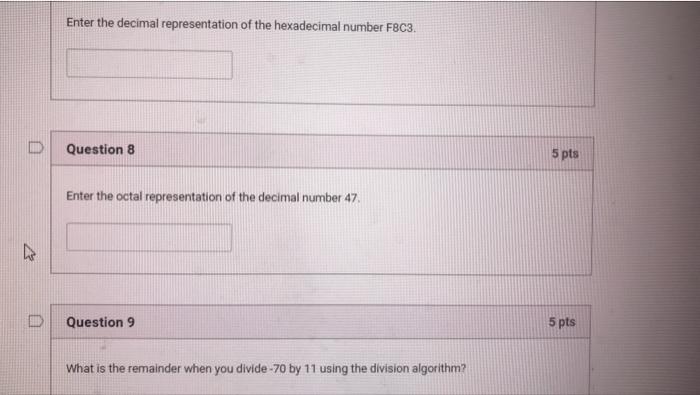 Solved Enter the decimal representation of the hexadecimal | Chegg.com