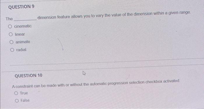 Solved The dimension feature allows you to vary the value of | Chegg.com