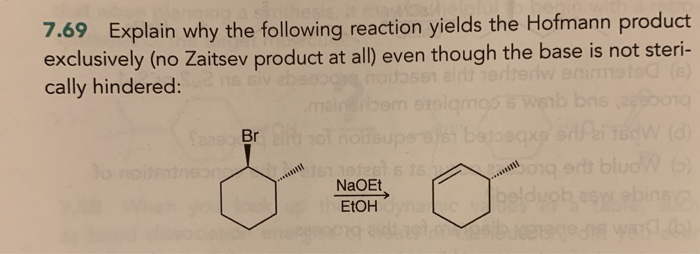 Solved 7.69 Explain why the following reaction yields the | Chegg.com
