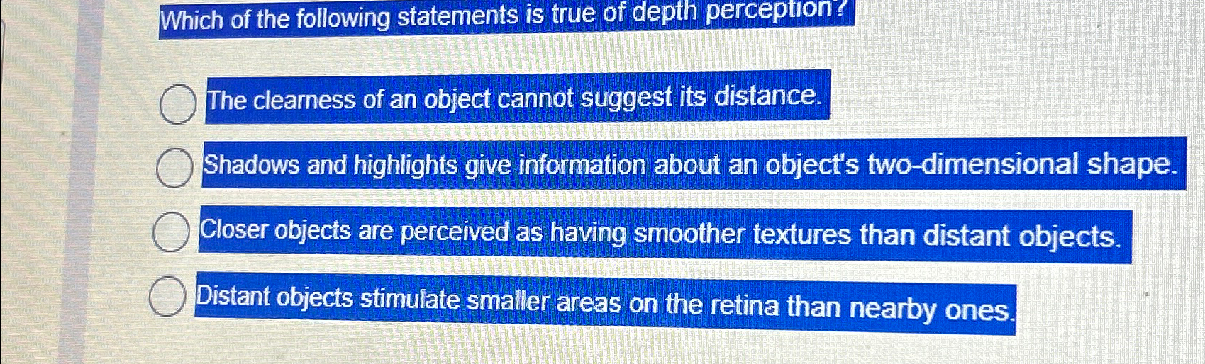 Solved Which of the following statements is true of depth | Chegg.com