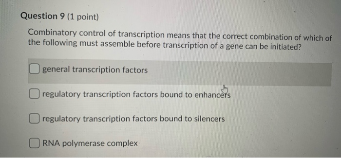 Solved Question 7 (1 point) Epigenetic regulation of gene | Chegg.com