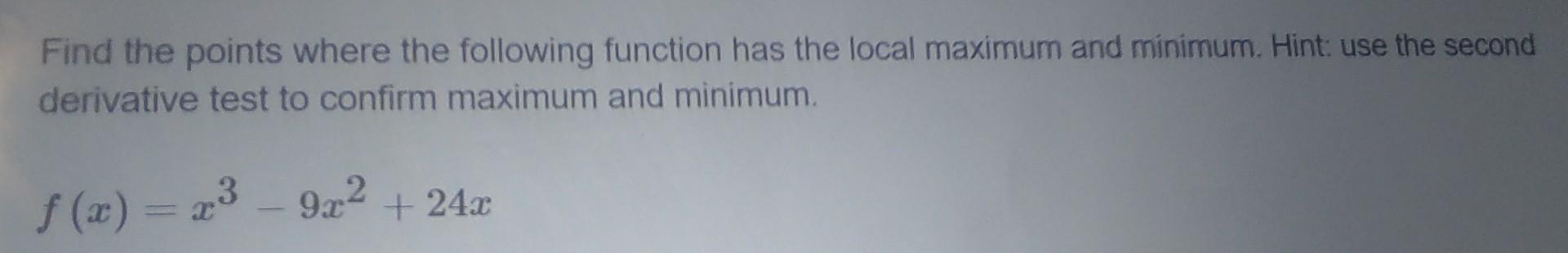 Solved Find the points where the following function has the | Chegg.com