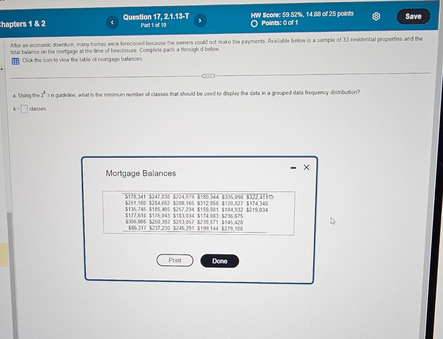 Solved hapters 1&2Question 17, 2.1.13-THW Score: | Chegg.com