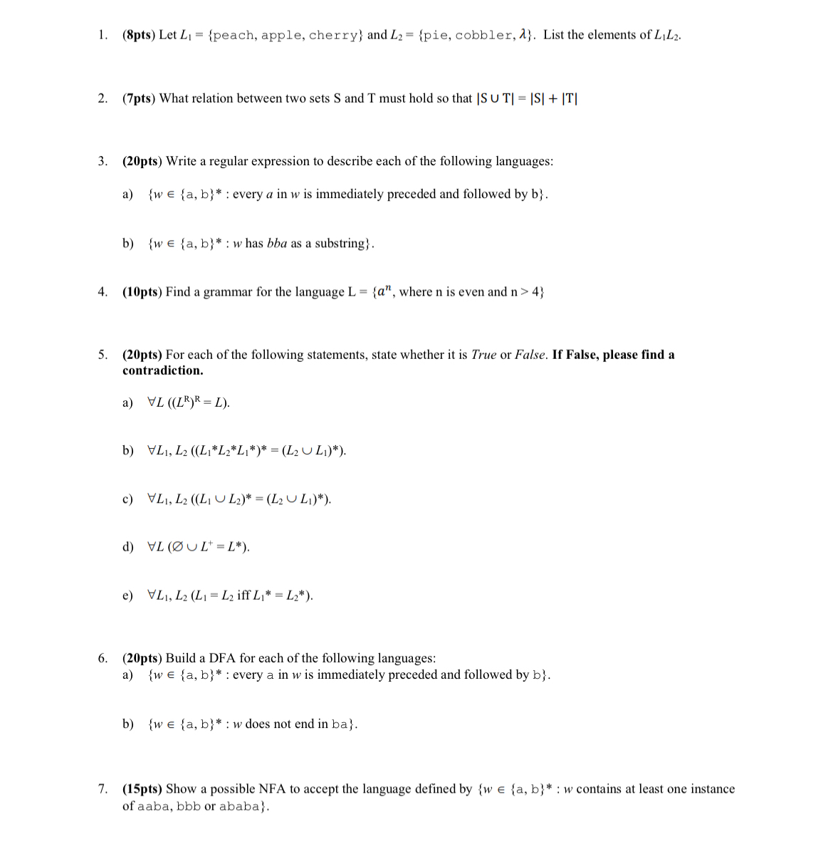 Solved Could you solve number 6 | Chegg.com