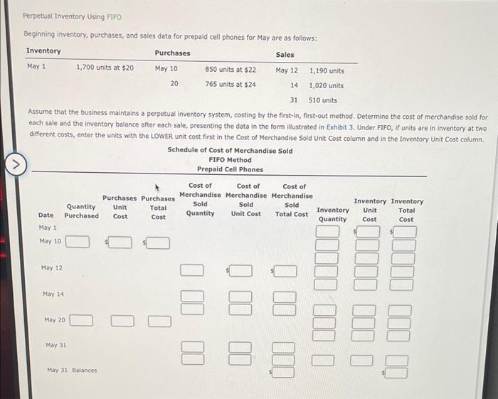 Solved 20 14 Perpetual Inventory Using FIFO Beginning | Chegg.com