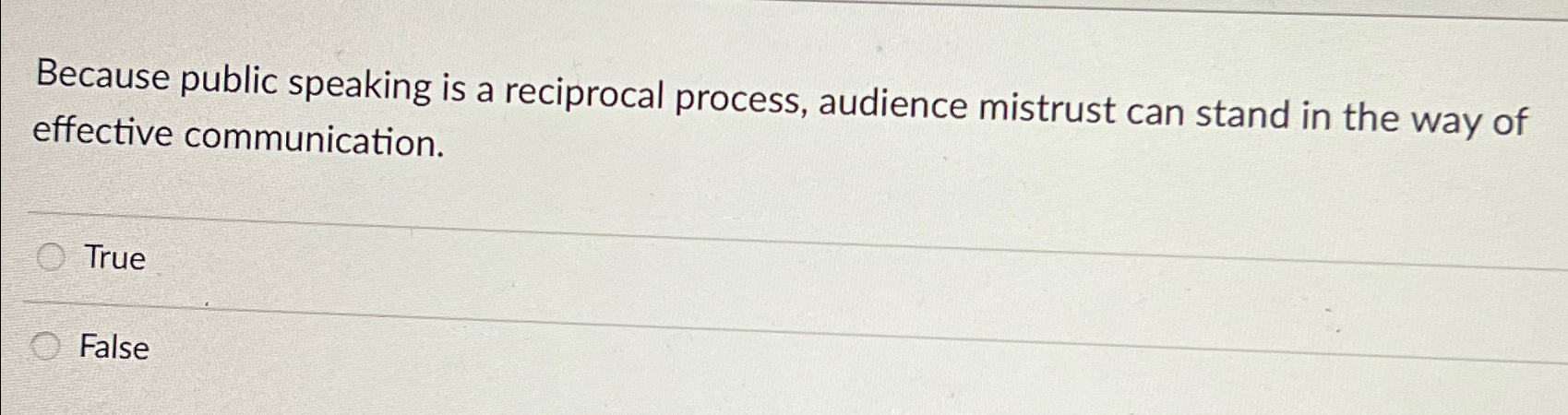 Solved Because public speaking is a reciprocal process, | Chegg.com