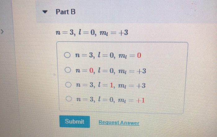 Solved each of the following sets of quantum numbers is | Chegg.com