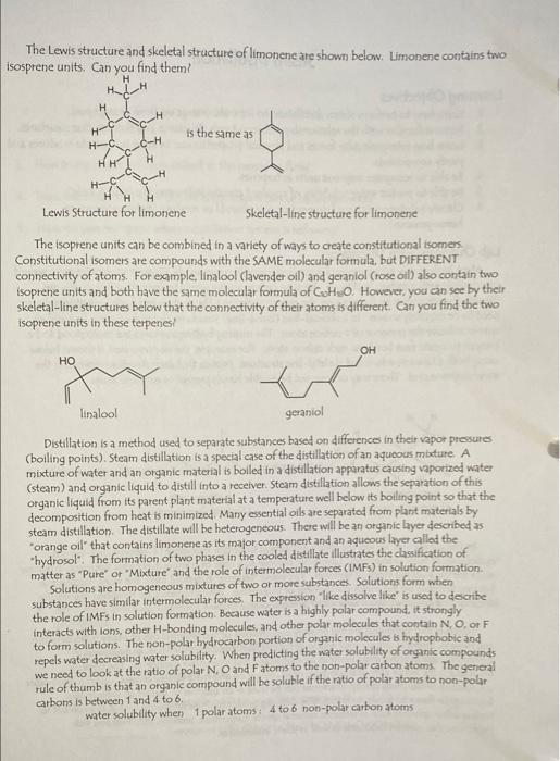 Solved Steam Distillation Pre-Lab This pre-lab assignment is | Chegg.com
