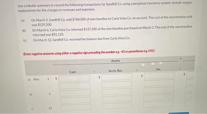 Solved Use a tabular summary to record the following | Chegg.com
