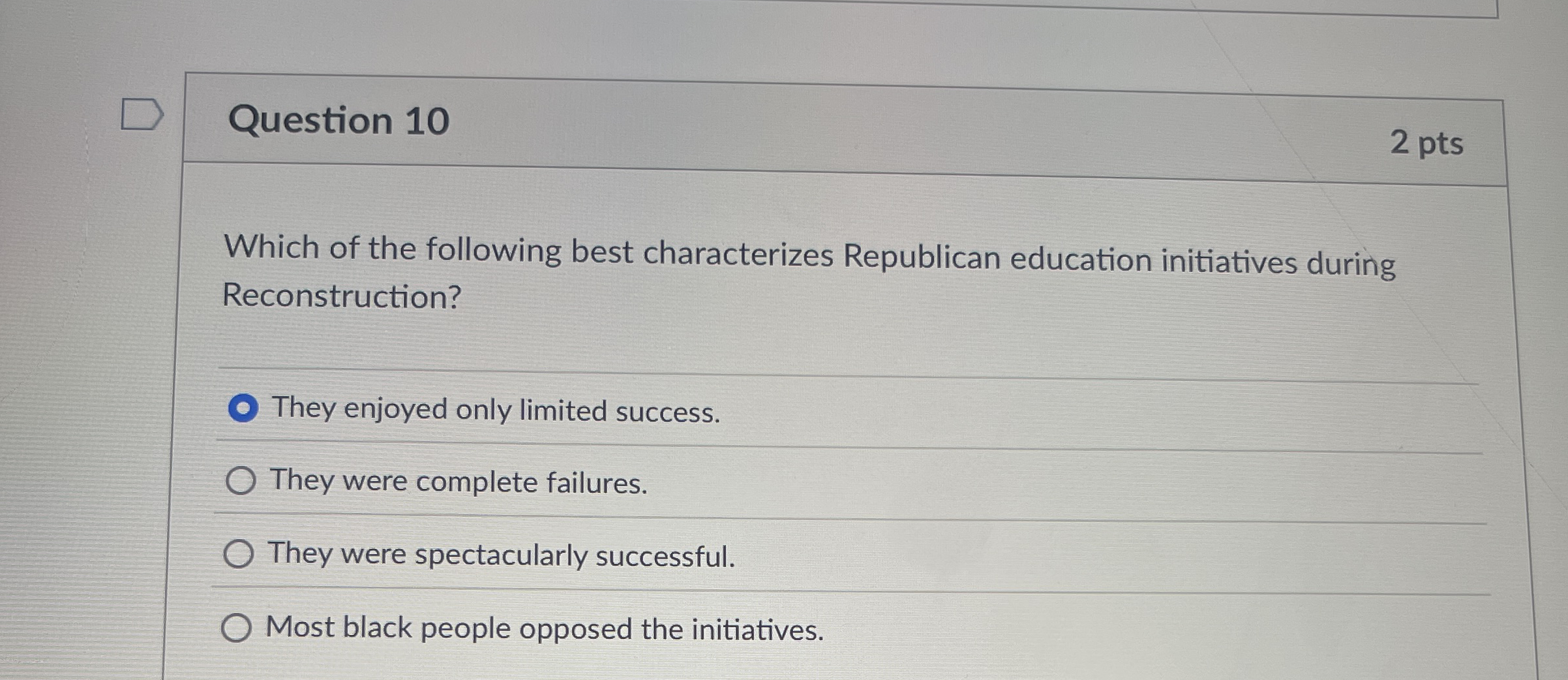 Solved Question 10Which of the following best characterizes | Chegg.com