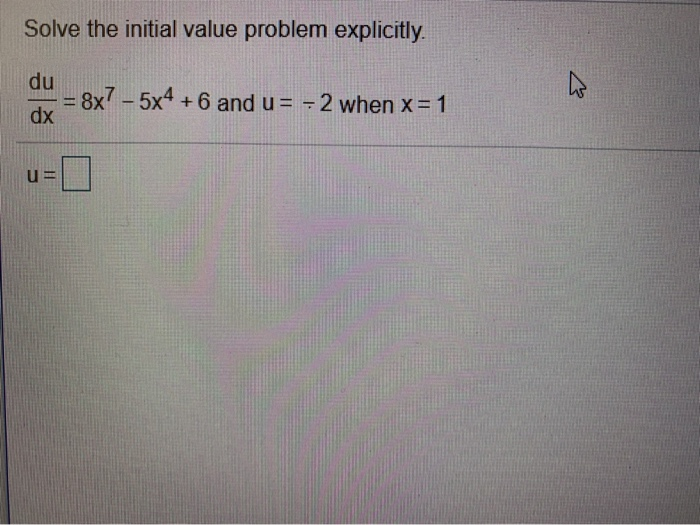 Solved Solve the initial value problem explicitly. cu = 8x? | Chegg.com